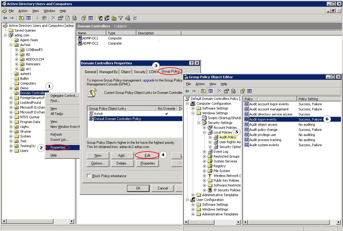 Local Logon And Logoff Audit Reports On DCs